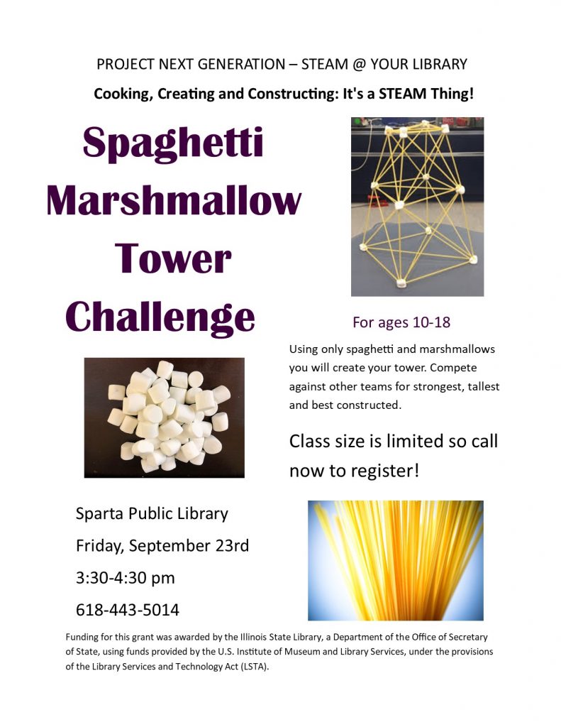 Spaghetti and Marshmallow Tower Challenge | Sparta Public Library Spaghetti and Marshmallow Tower Challenge | Sparta Public Library